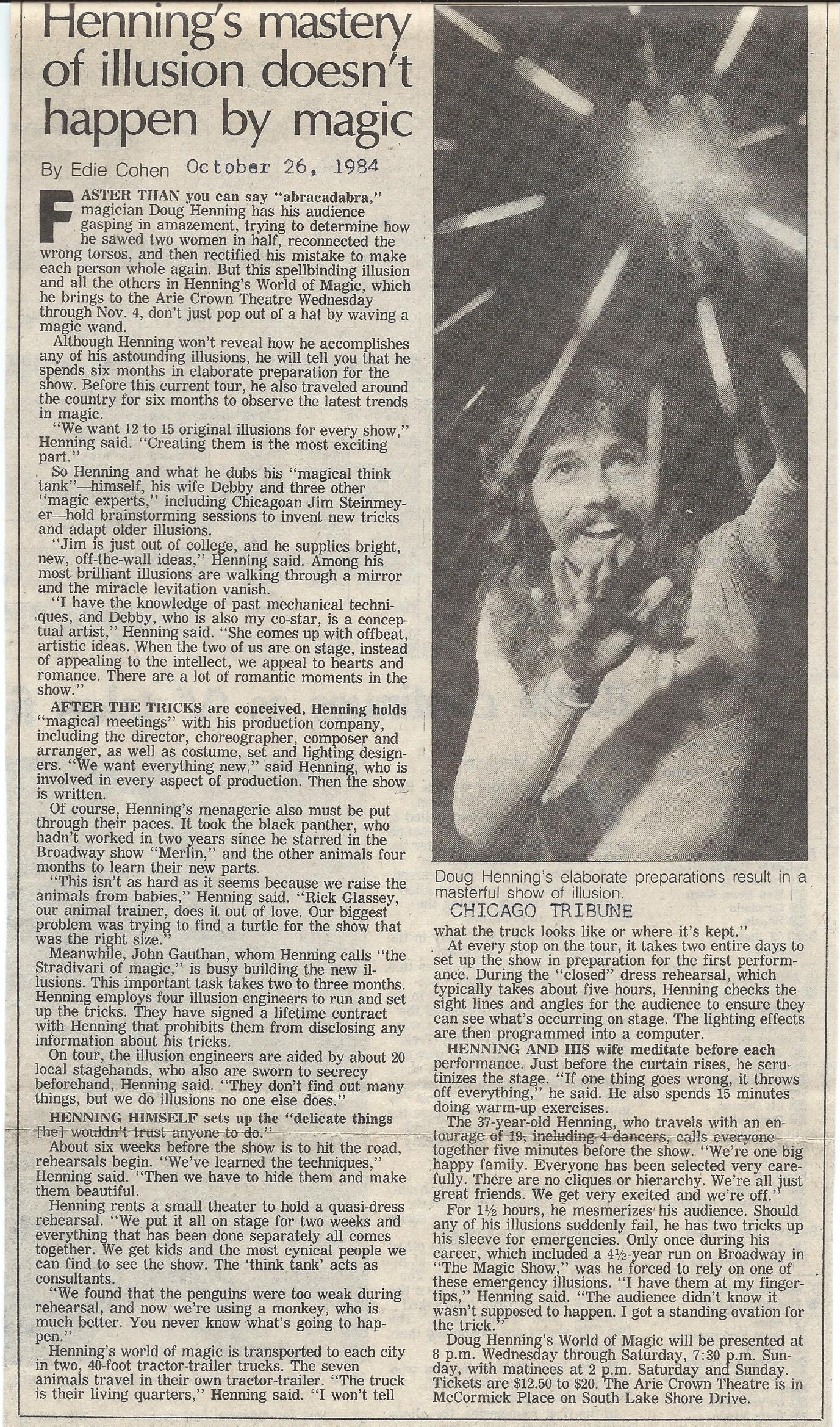 Doug in Chicago 1984 – THE DOUG HENNING PROJECT