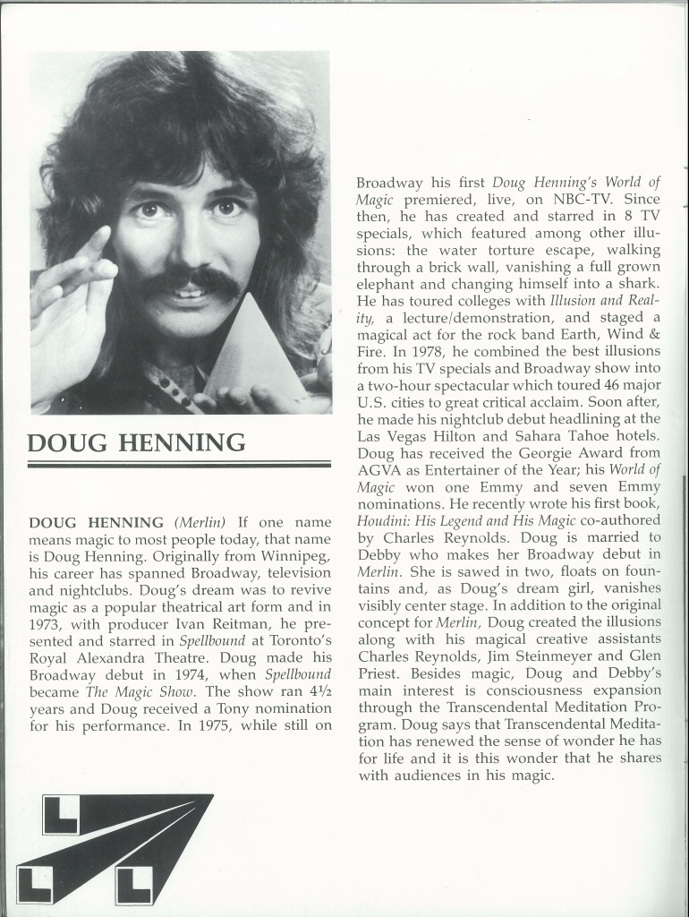 Merlin Commemorative Program – THE DOUG HENNING PROJECT