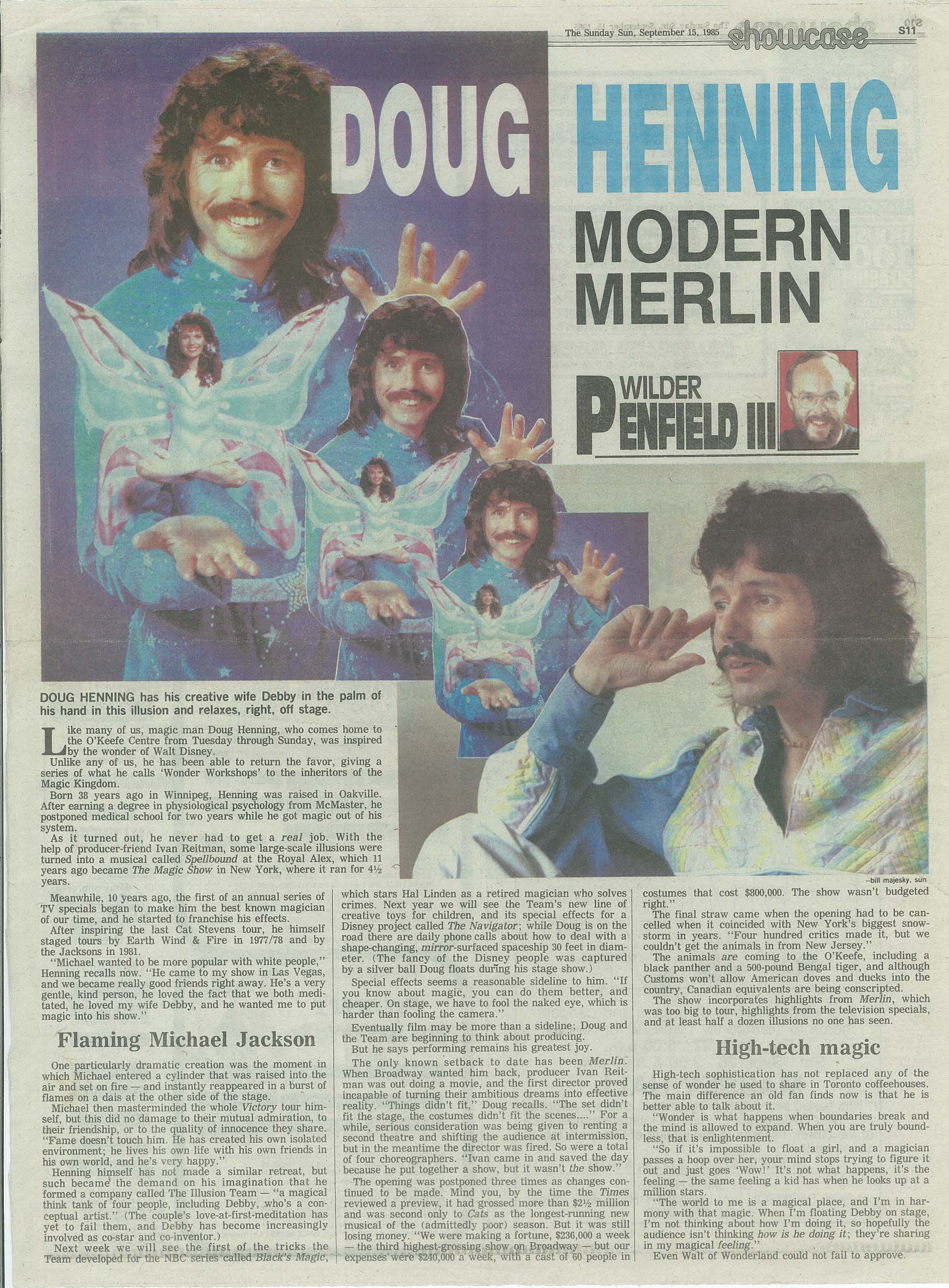 Doug Henning, Cat Stevens, and Michael Jackson! – THE DOUG HENNING PROJECT
