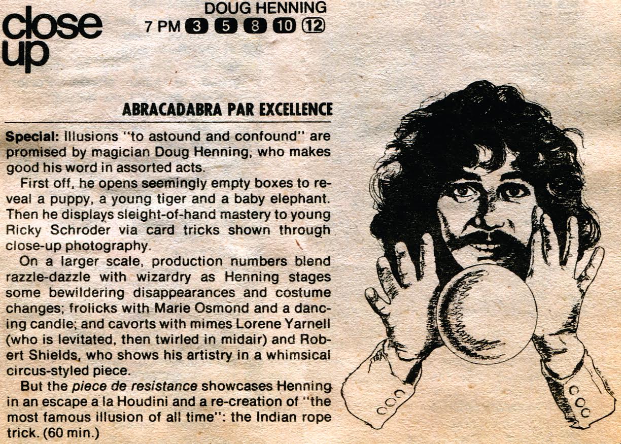 World of Magic VII TV Listing – THE DOUG HENNING PROJECT