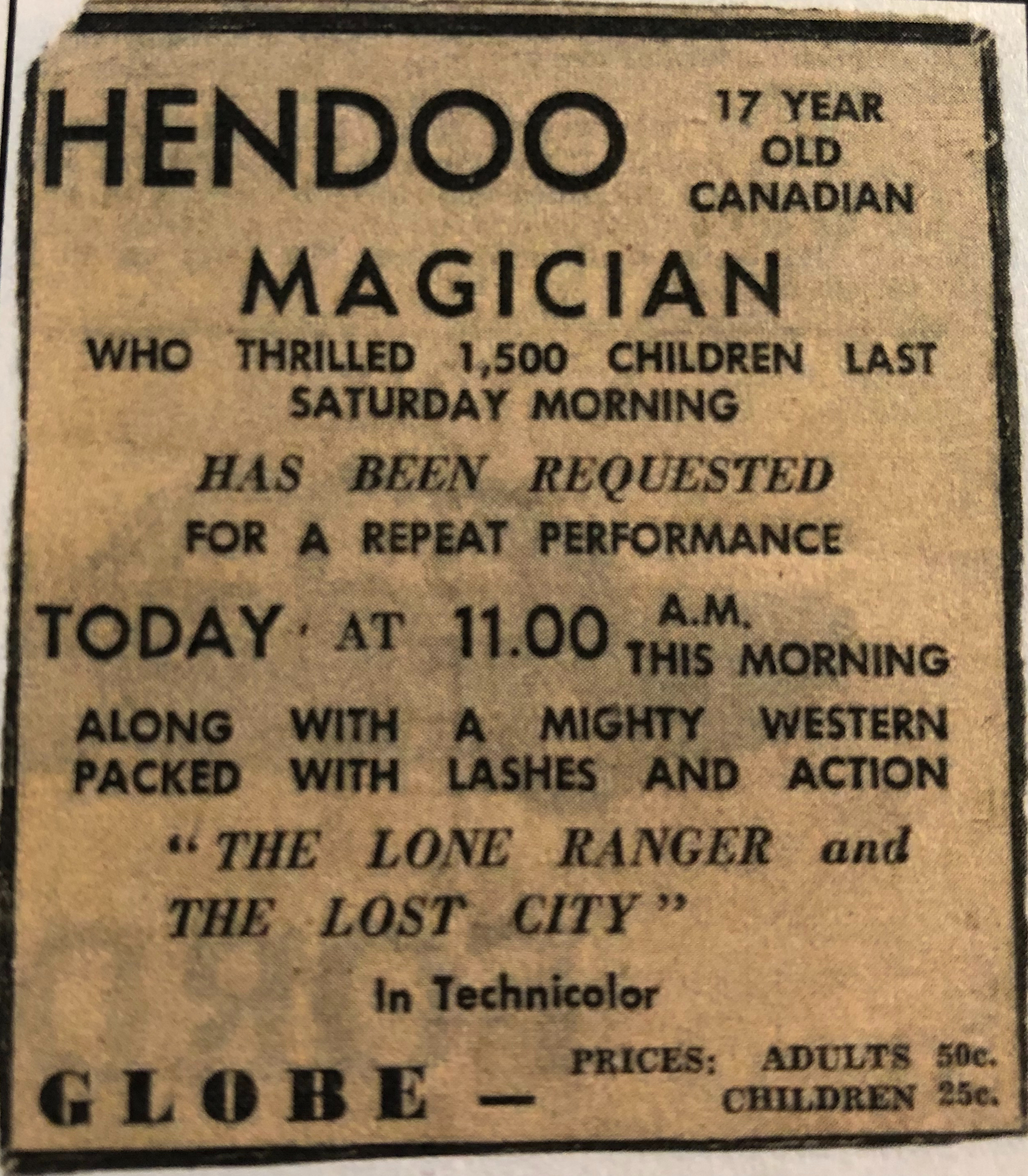 Hendoo Movie Theater Ad – THE DOUG HENNING PROJECT