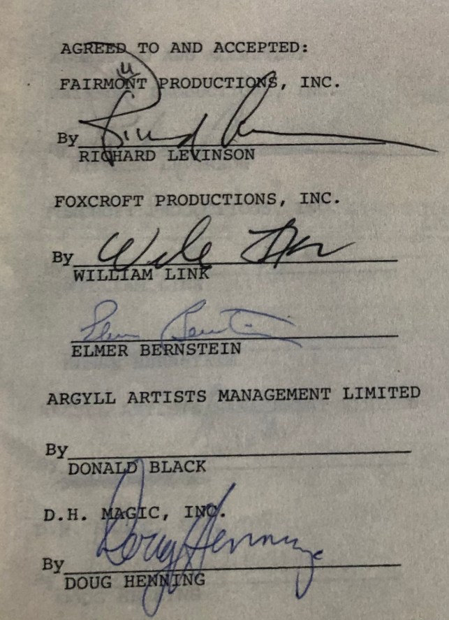 Original “Merlin” Contract – THE DOUG HENNING PROJECT