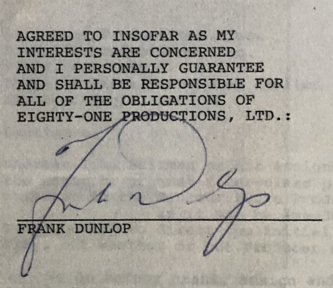 Original “Merlin” Contract – THE DOUG HENNING PROJECT