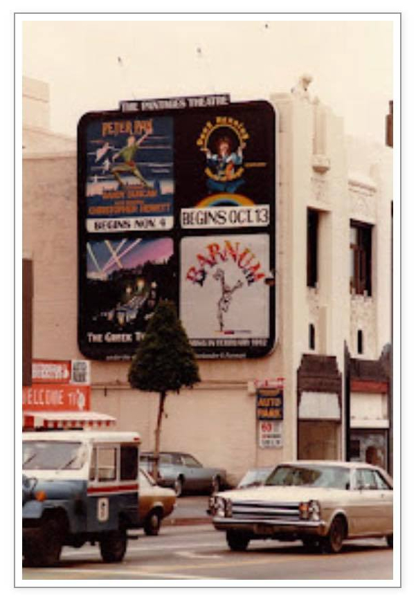 Pantages Theater 1981 Billboards – THE DOUG HENNING PROJECT