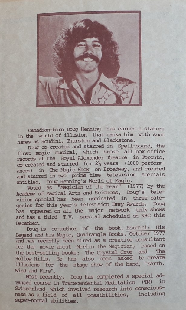 “Illusion and Reality” Program – THE DOUG HENNING PROJECT